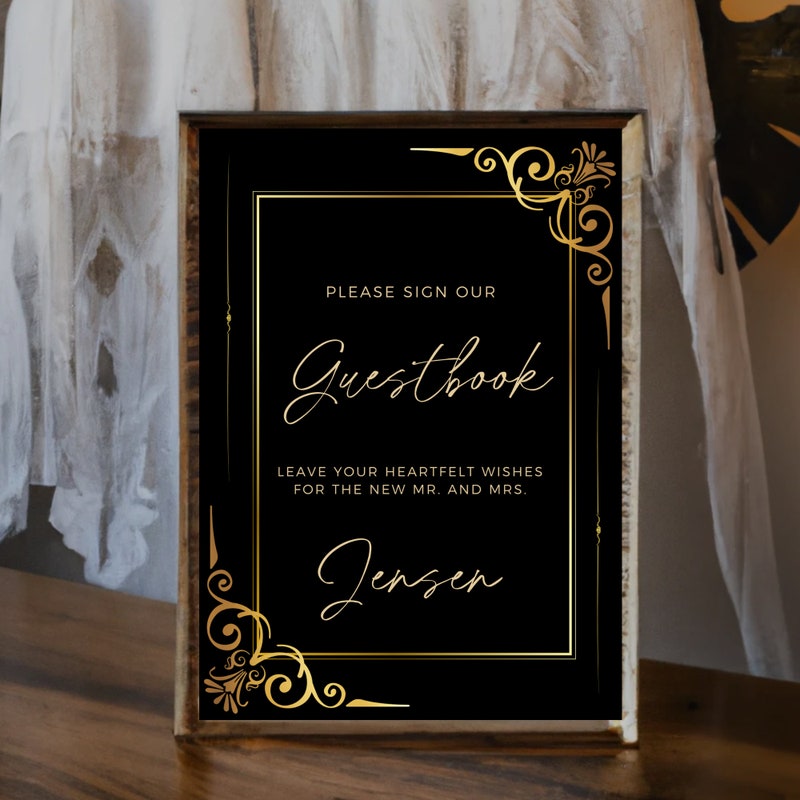 Gold Guest Book - Etsy UK