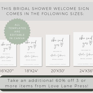 She Said Yes Sign, Bridal Shower Welcome Sign, Digital Download, Boho ...