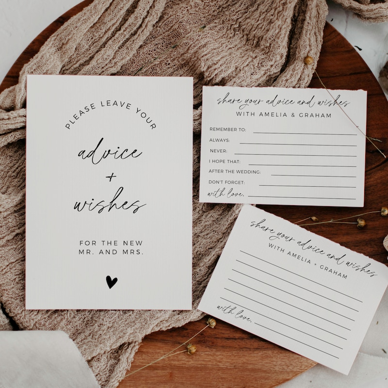Wedding Advice Cards - Etsy