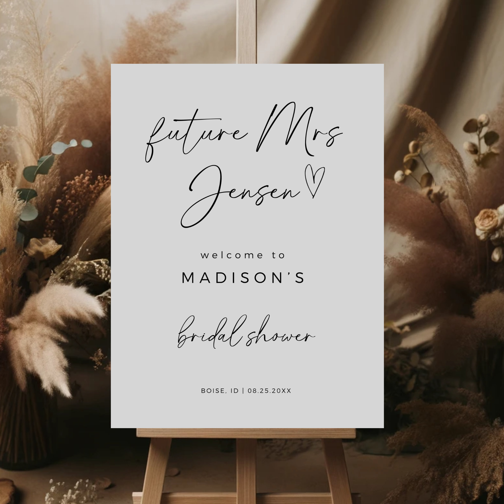 Modern Future Mrs Sign Template Bridal Shower Welcome Sign - Etsy