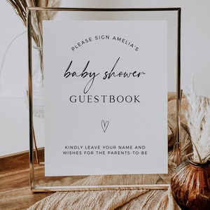 Baby Shower Guest Book Sign, Baby Shower Decorations Gender Neutral ...
