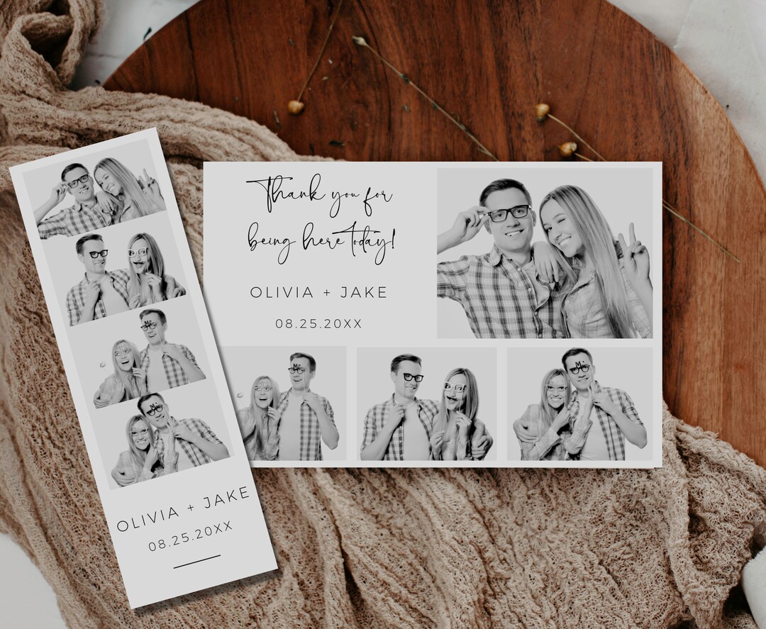 Photo Booth Template, Wedding Photo Booth, Printable Photo Booth Strip ...