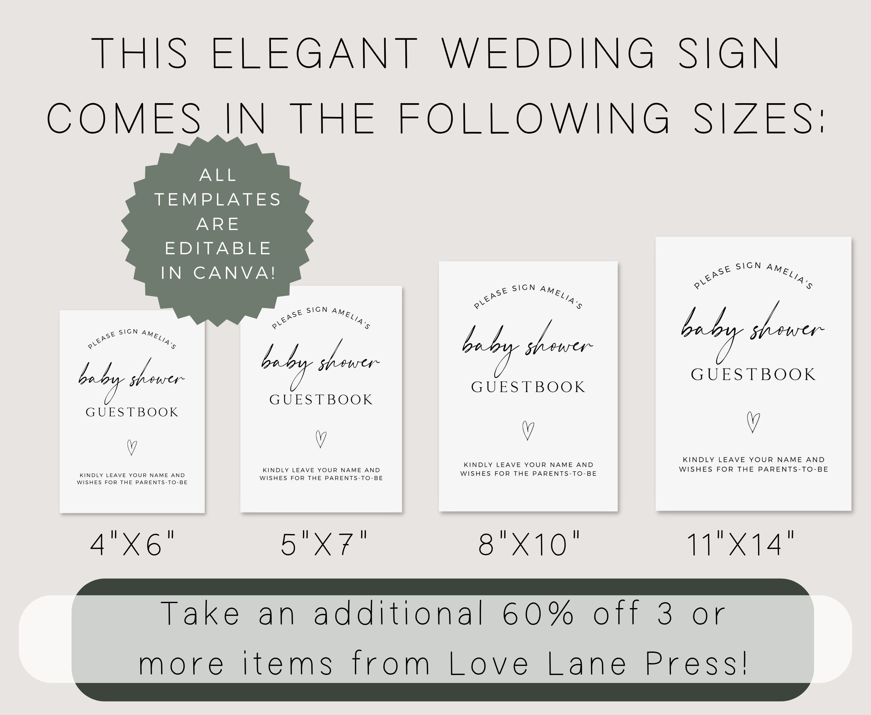 Baby Shower Guest Book Sign Baby Shower Decorations Gender - Etsy