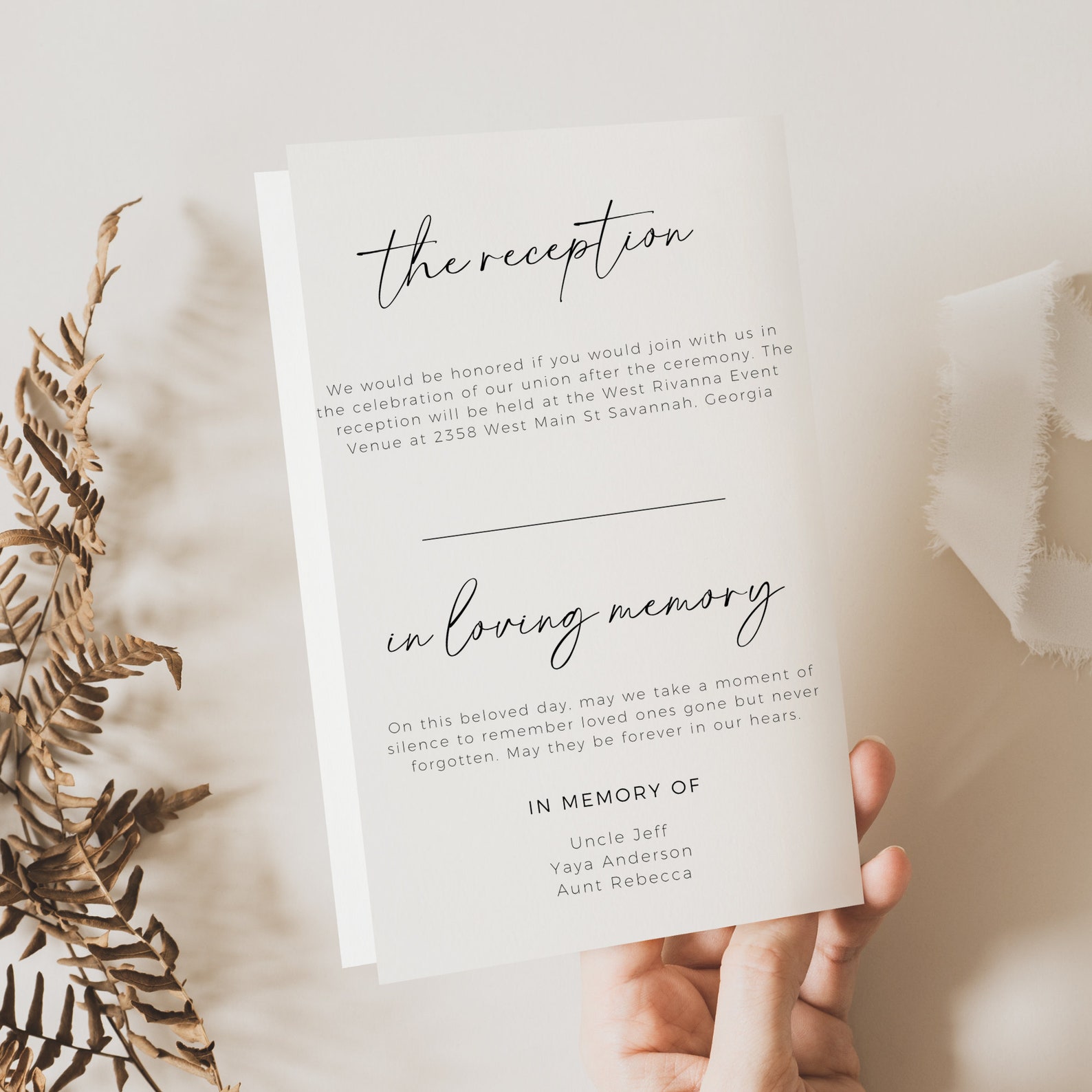 Folded and Flat Wedding Program, Editable Template, Wedding Program ...