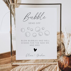 Bubble Send off Sign, Wedding Send Off, Wedding Signage, Editable ...