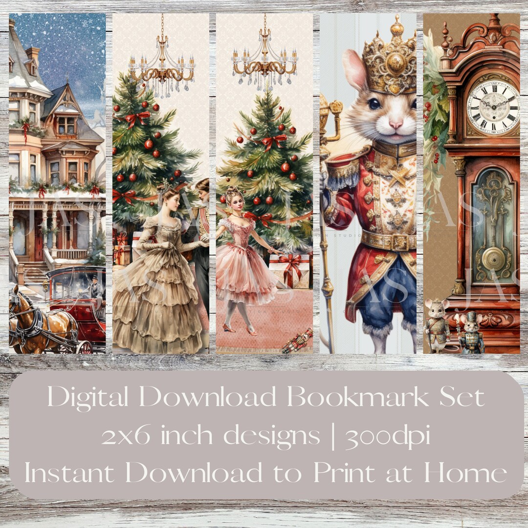The Nutcracker Ballet-inspired Bookmarks, Set of 10 Printable Bookmarks ...