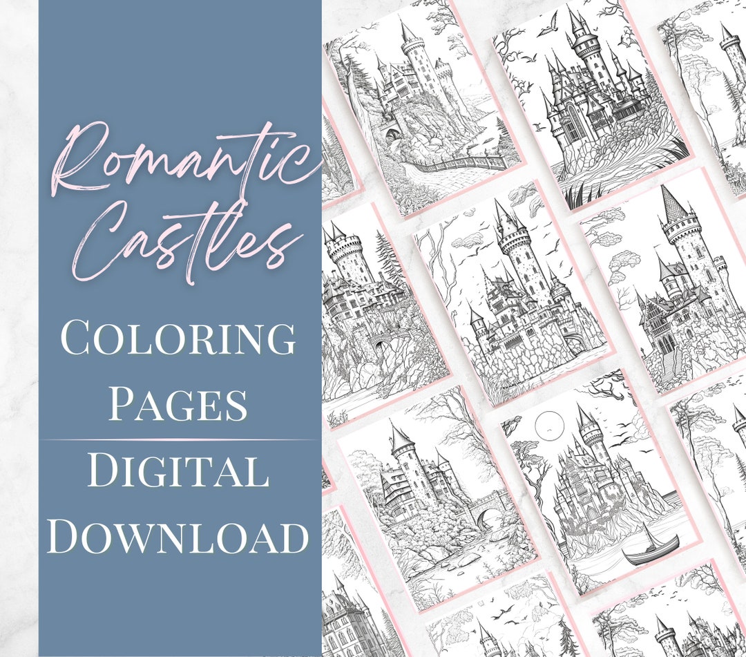 Medieval Castle Coloring Pages Fantasy Castle Coloring Pages Adult ...