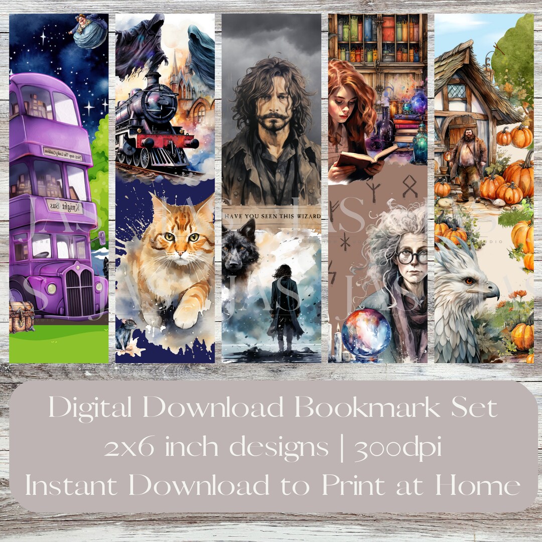 3rd Year Wizard School Set of 10 Bookmarks, Printable Bookmarks ...