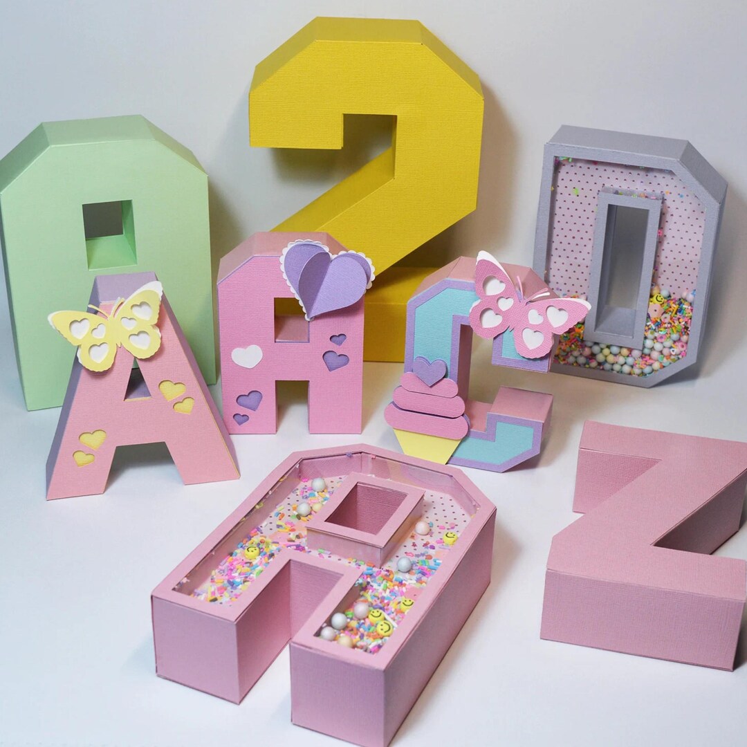 3D Letters Svg A-z 0-9 Letras 3D Svg A-z 0-9 - Etsy