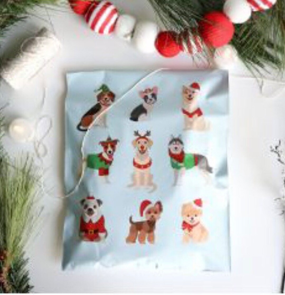20 10x13 Christmas Festive Pups Poly Mailers - Etsy