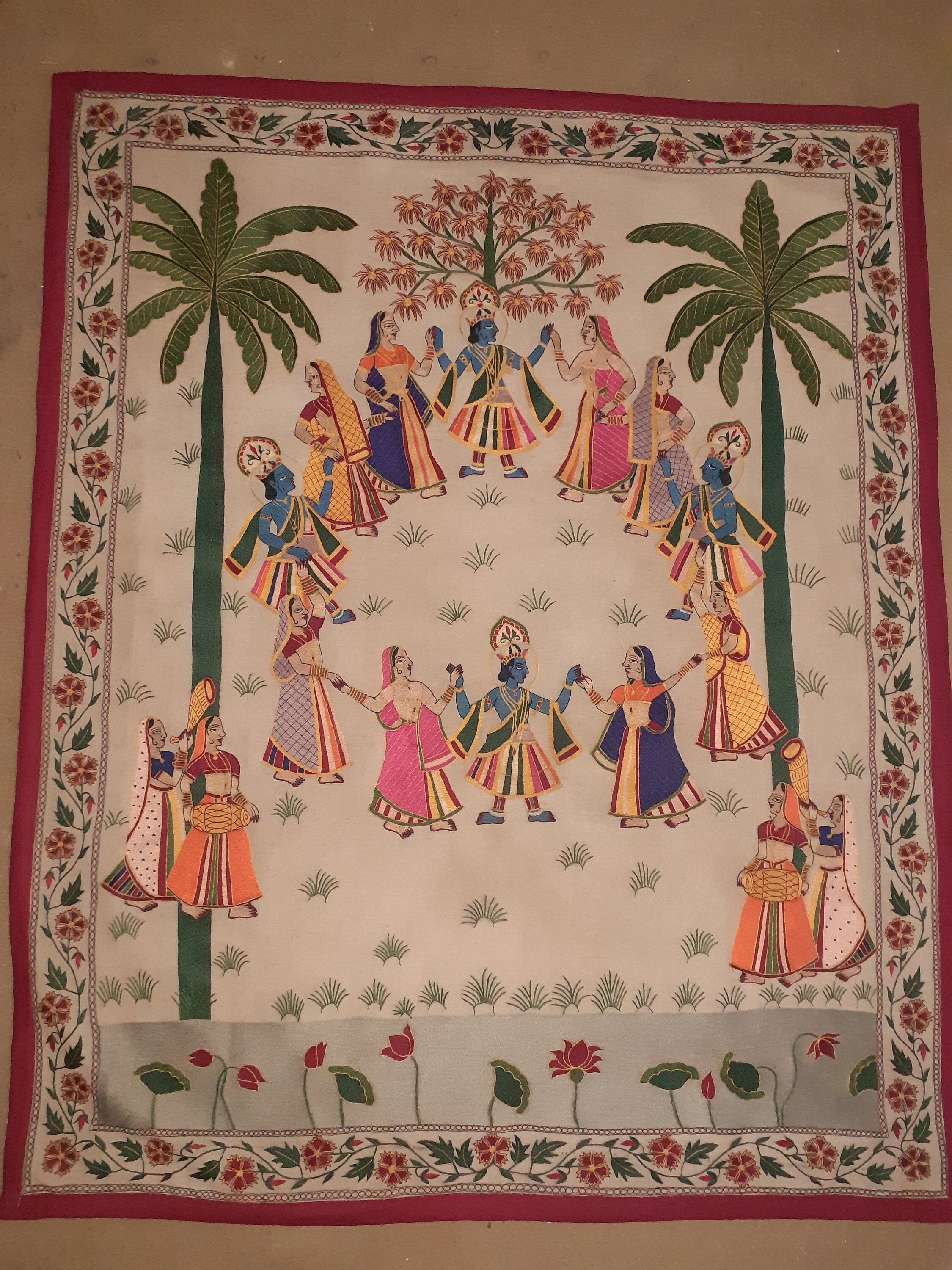 Hand Made Embroidery Art Work, Wall Hanging Item, Antique Big Size ...