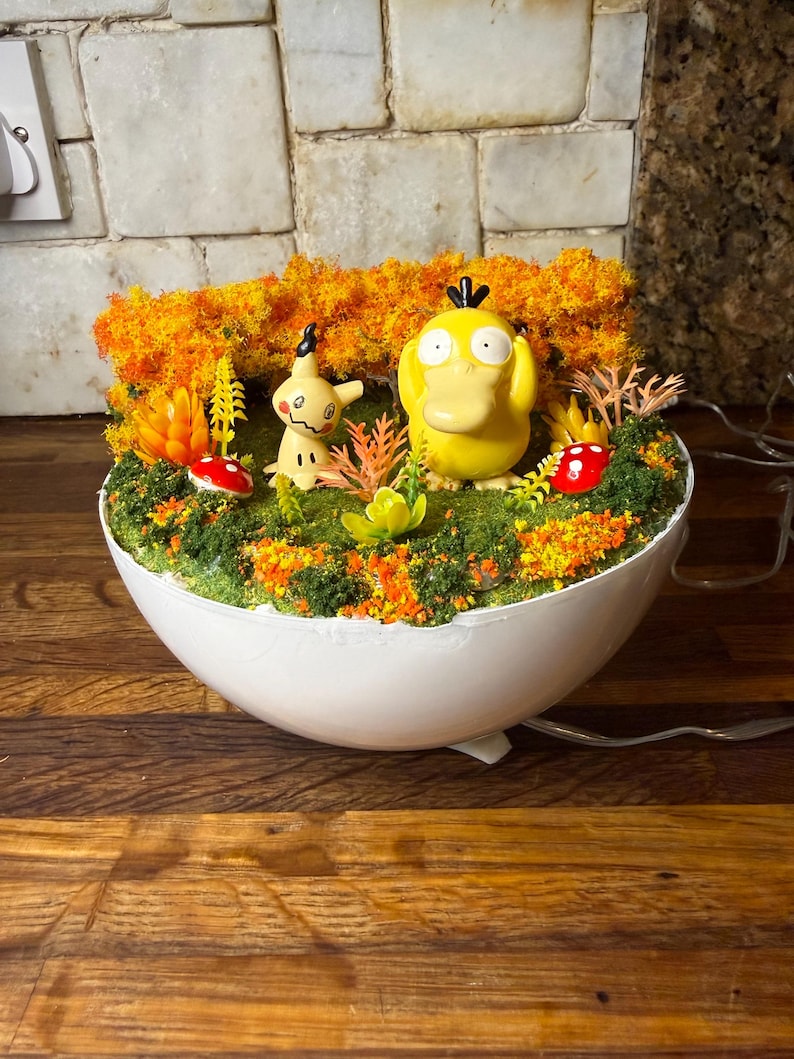 Custom Big Pokeball Terrarium With Your Chosen Characters - Etsy