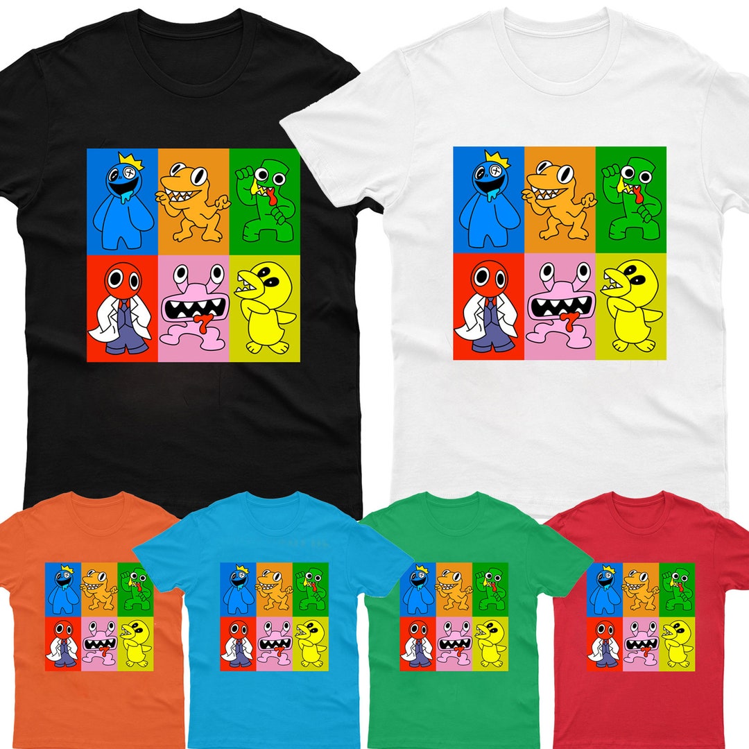Rainbow Friends Merch Cartoon Kids T-shirt, Birthday Boy, Birthday Girl ...