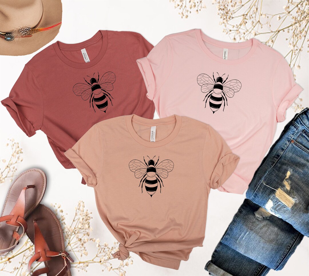 Bee Shirt, Cute Bee Shirt, Bee T-shirt, Be Happy Inspirational Shirt ...