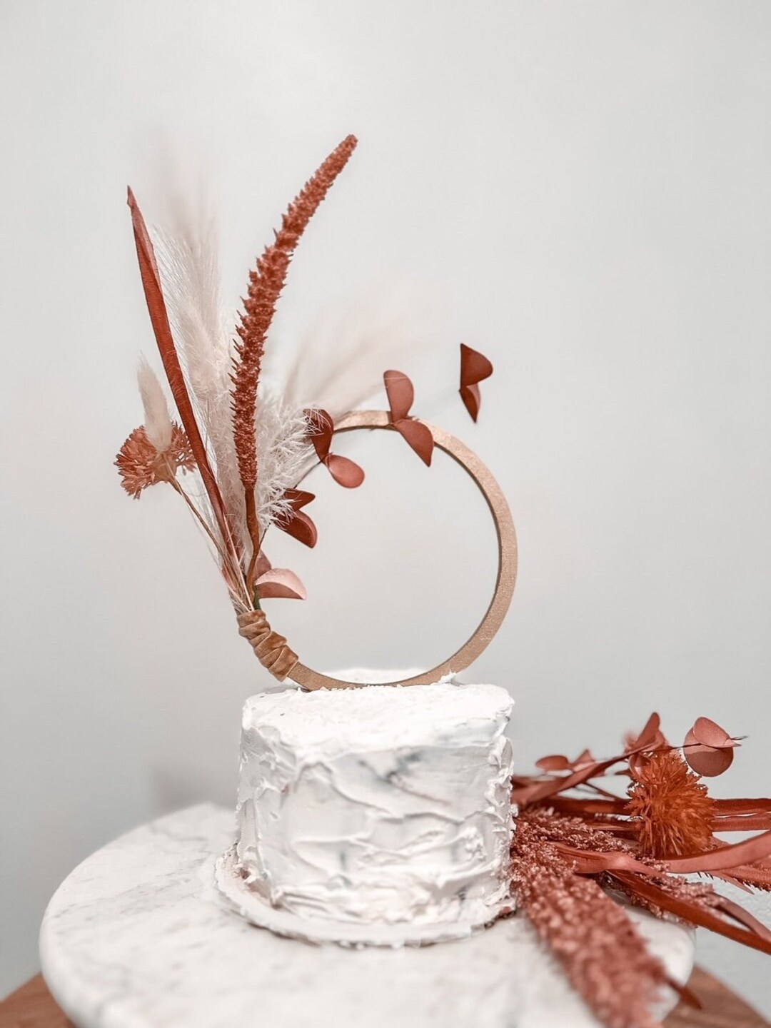Hoop Cake Topper | Flower Cake Topper | Wedding Cake Topper | Boho ...