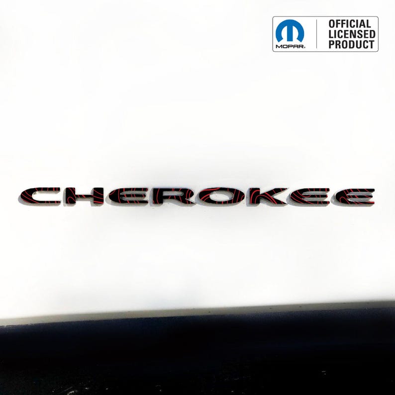 Jeep CHEROKEE Door Emblem Overlay Decals – Topographic Map Print - Etsy