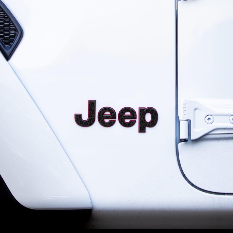 JEEP Emblem Overlay Decals – Animal Print Designs | Fits Wrangler JL ...