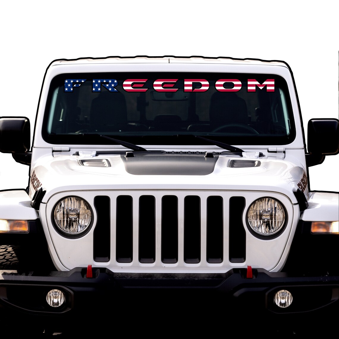 FREEDOM Windshield Decal – American Flag Lettering (40" X 2.7") - Etsy