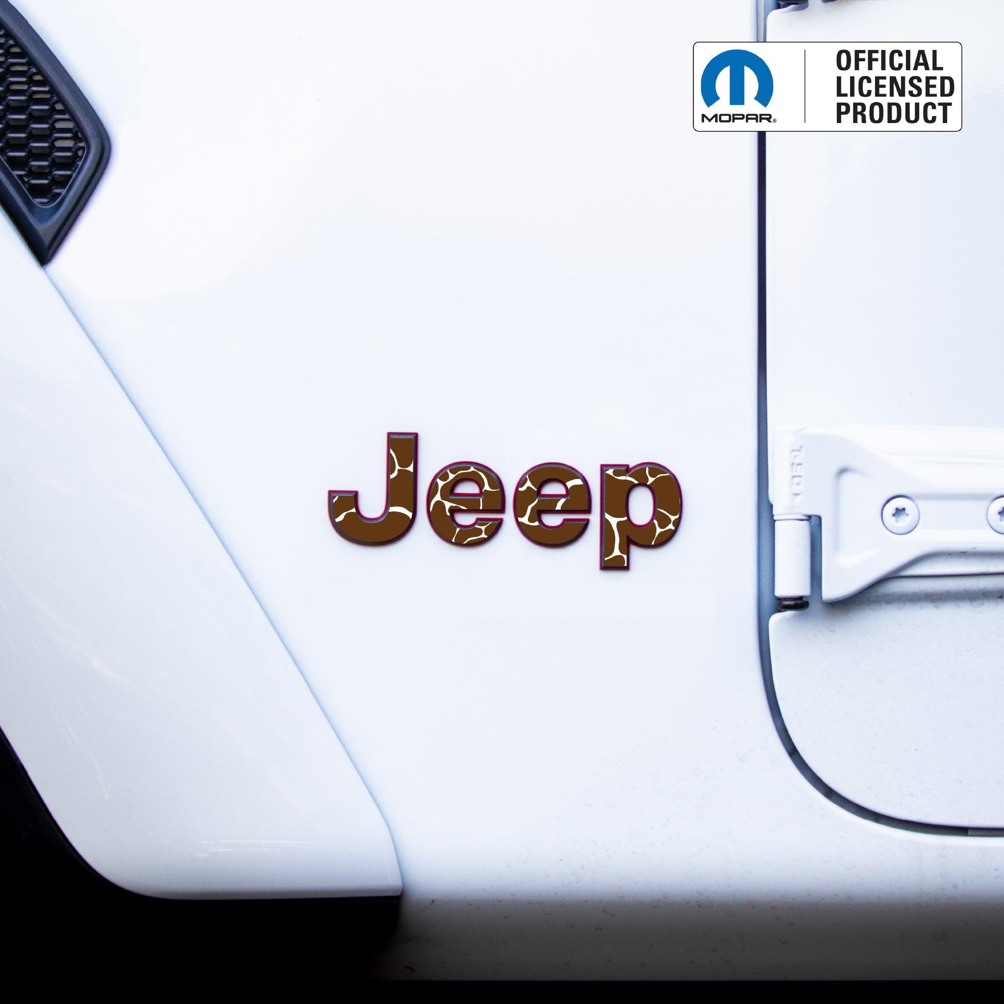 JEEP Emblem Overlay Decals – Animal Print Designs | Fits Wrangler JL ...