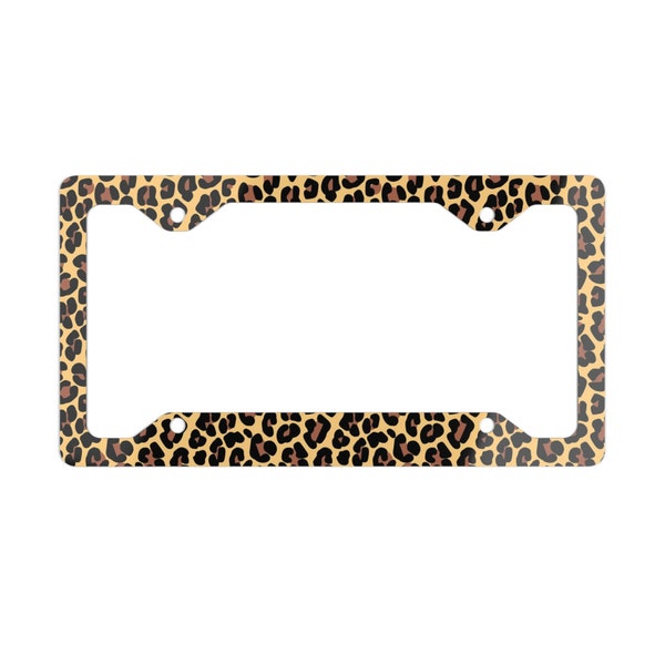 Leopard License Plate Frame - Etsy
