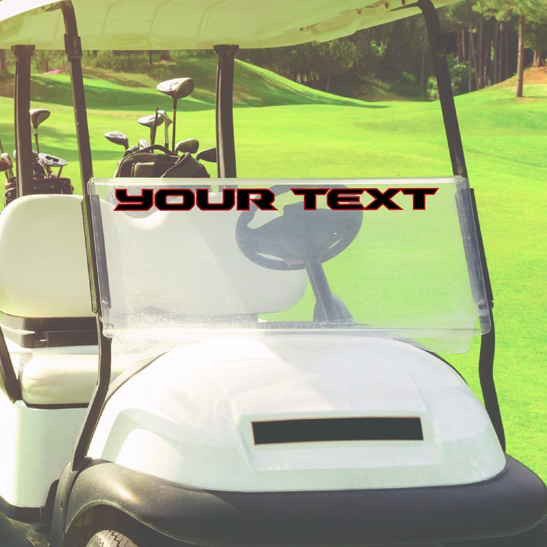 Golf Cart Custom Black Lettering Sticker Decal With an Outline - Etsy