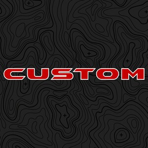 Custom Red Lettering Sticker Decal for Hood With an Outline | Set of 2 ...