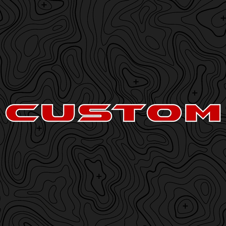 Custom Red Lettering Sticker Decal for Hood With an Outline - Etsy