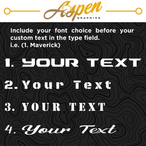 Custom White Lettering Sticker Decal for Hood With an Outline | Set of ...