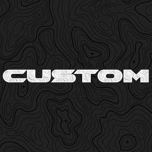 Custom Topographical Map Lettering Sticker Decal for Hood With - Etsy