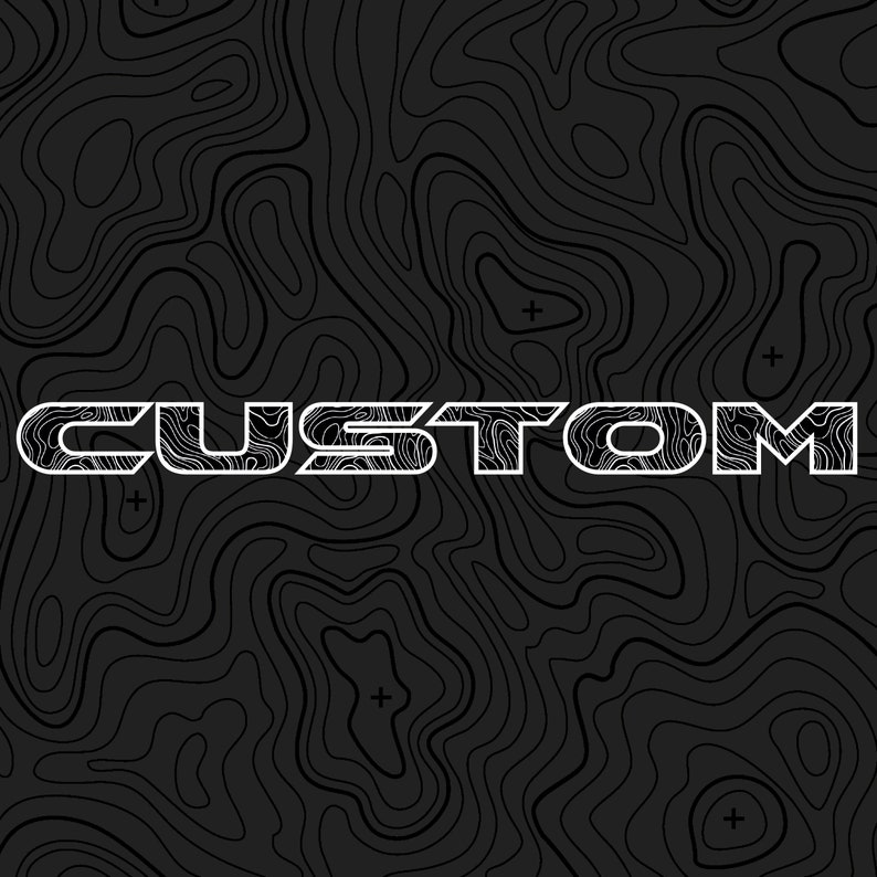 Custom Topographical Map Lettering Sticker Decal for Hood With - Etsy