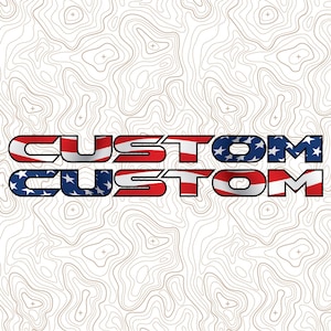 Custom American Flag Lettering Sticker Decal for Hood | Set of 2 - Etsy