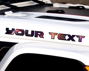 Custom Topographical Map Lettering Sticker Decal for Hood With - Etsy