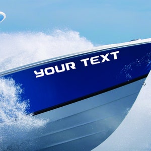 Boat Custom Vinyl Lettering Sticker Decal With Outline - Set of 2 ...