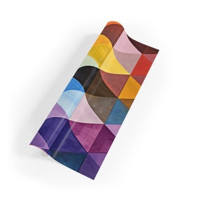 Colorful Geometric Triangle Fridge Wrap Modern Art Vinyl Decal ...