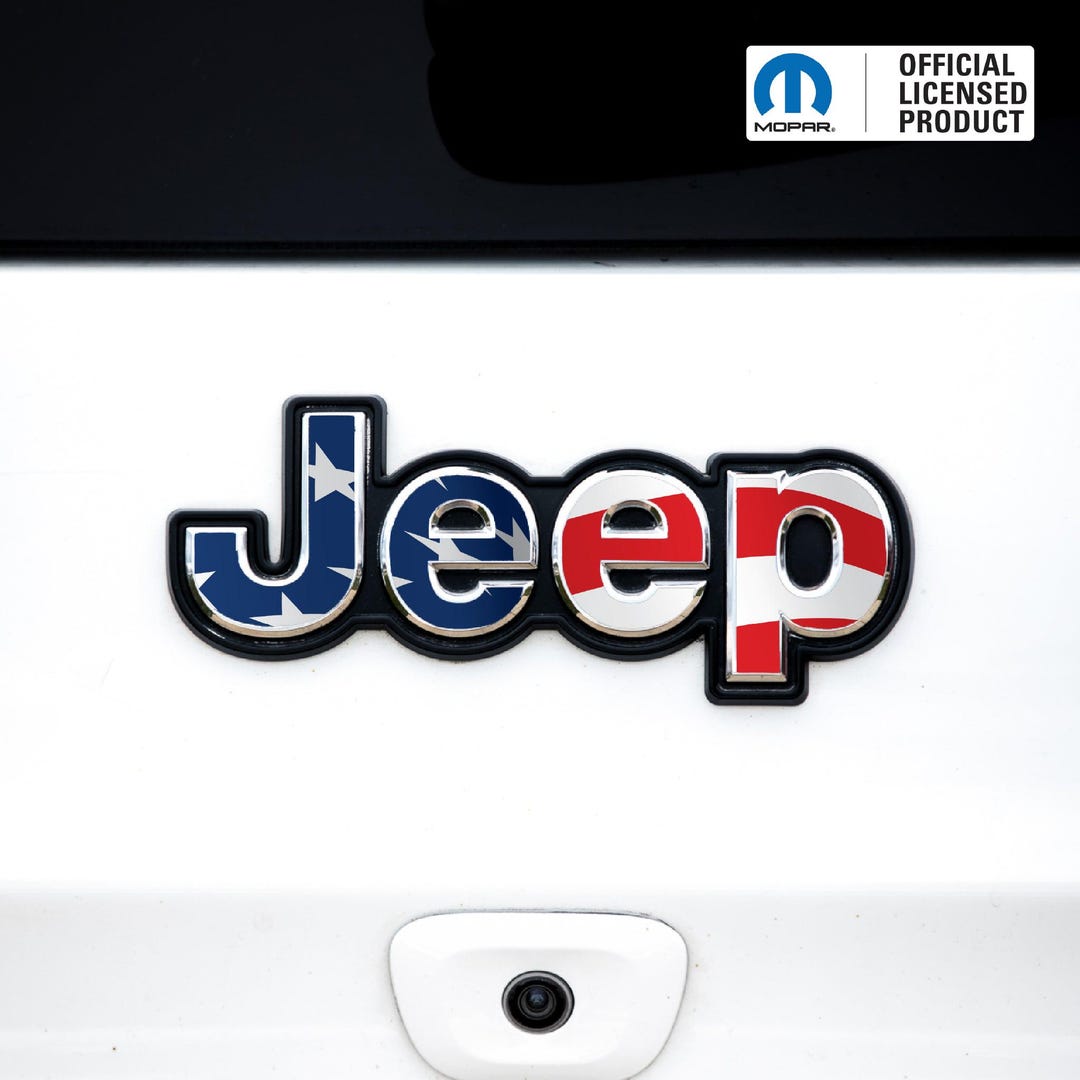 American Flag JEEP Emblem Overlay – Mopar Licensed Decals - Etsy