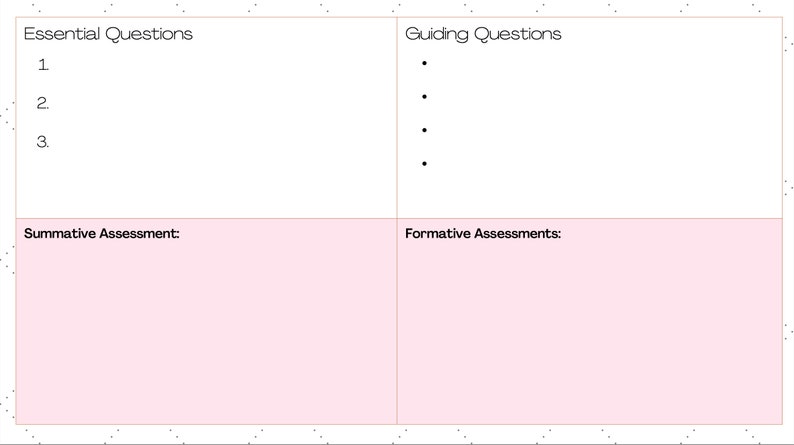 Lesson Plan and Unit Plan Calendar Template OBJECTIVE, FORMATIVE ...