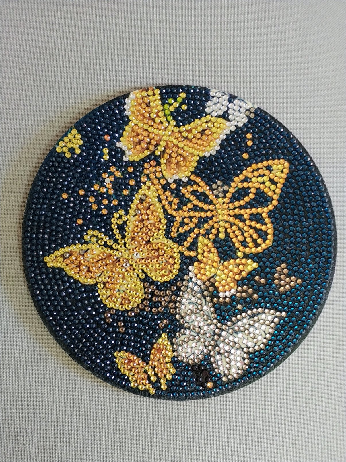 Four Trivets With Butterflies and Stand Completed Diamond Painting - Etsy