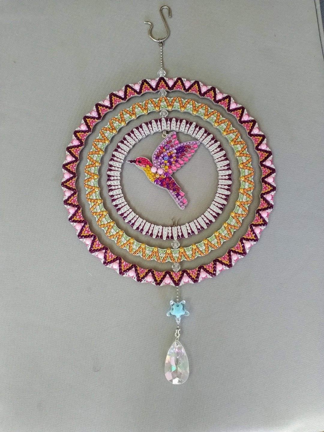 Hummingbird Mobile Suncatcher Completed Diamond Painting - Etsy