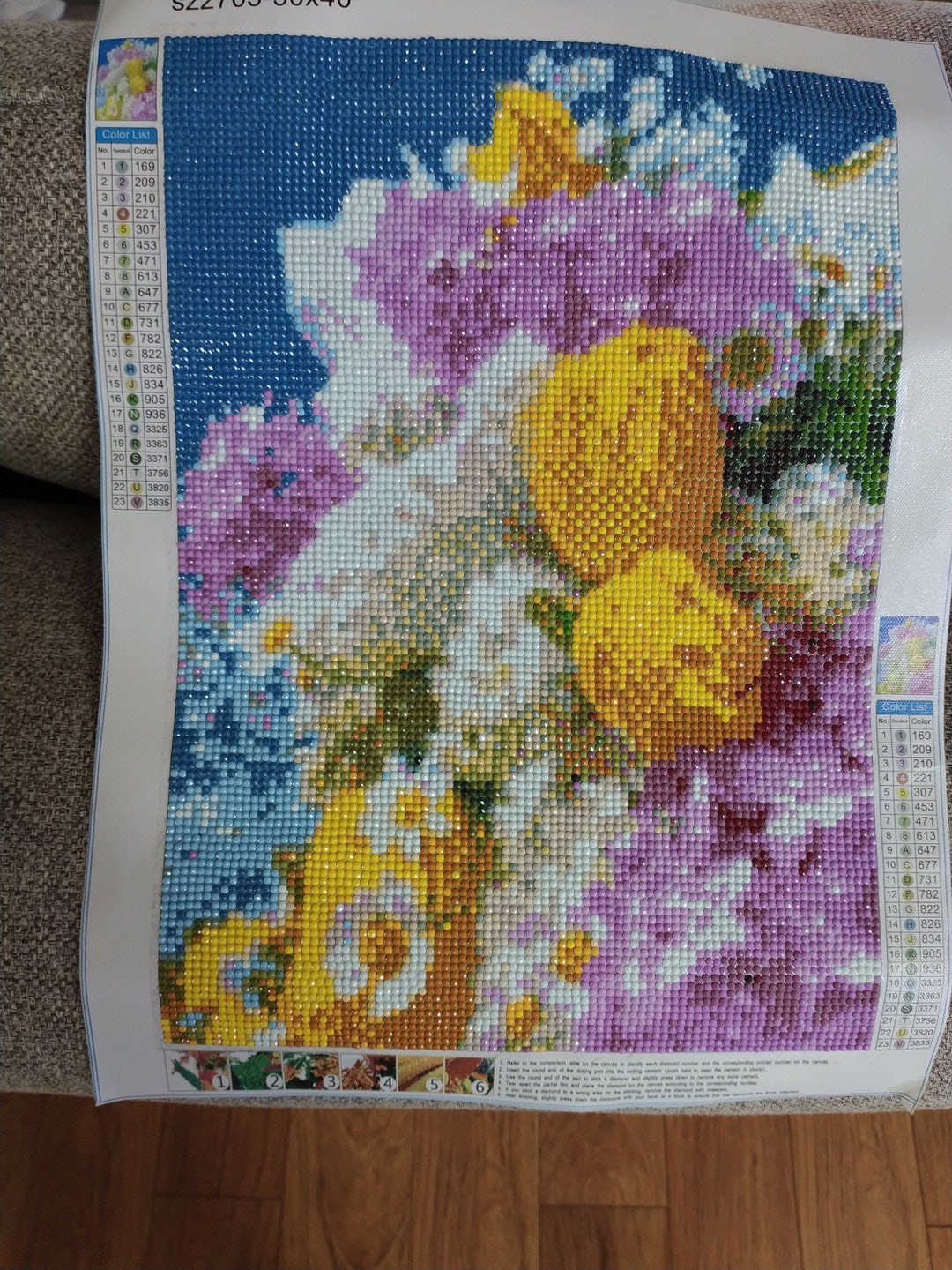 Floral Completed Diamond Painting - Etsy