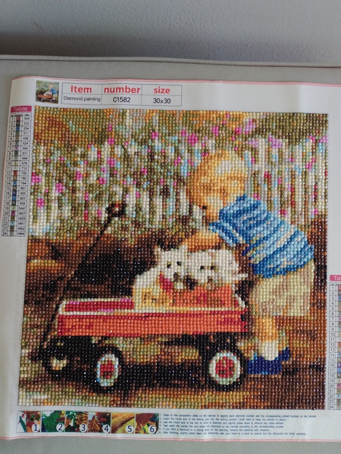 Boy With Wagon of Puppies Completed Diamond Painting - Etsy