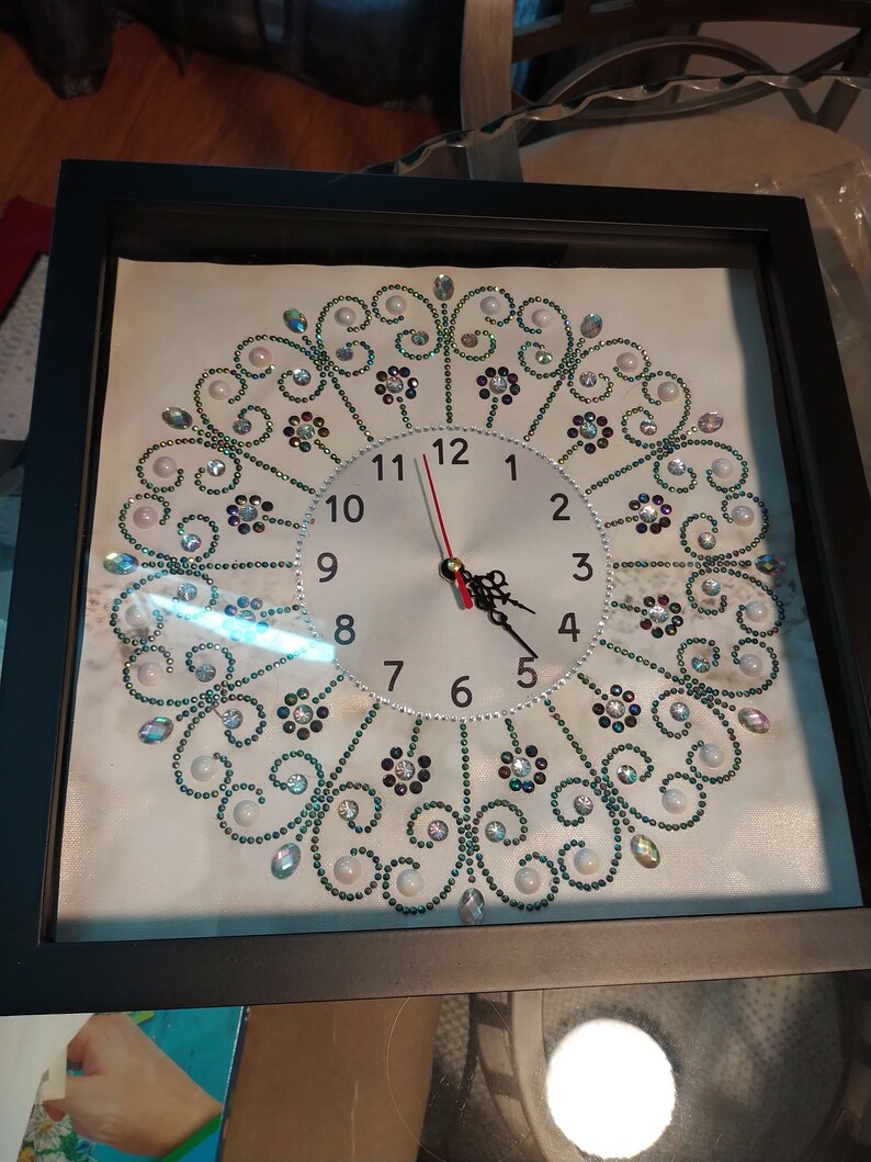 Completed Diamond Painting Clock - Etsy