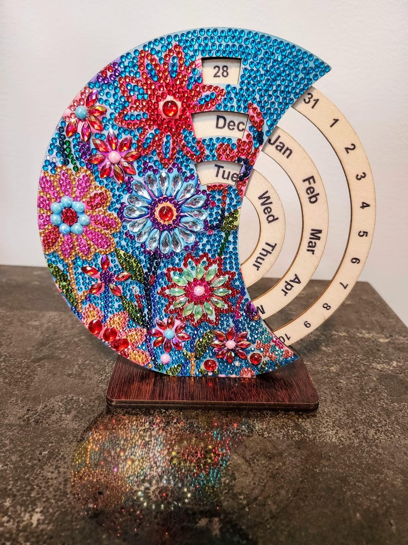 Rotating Calendar Completed Diamond Painting - Etsy