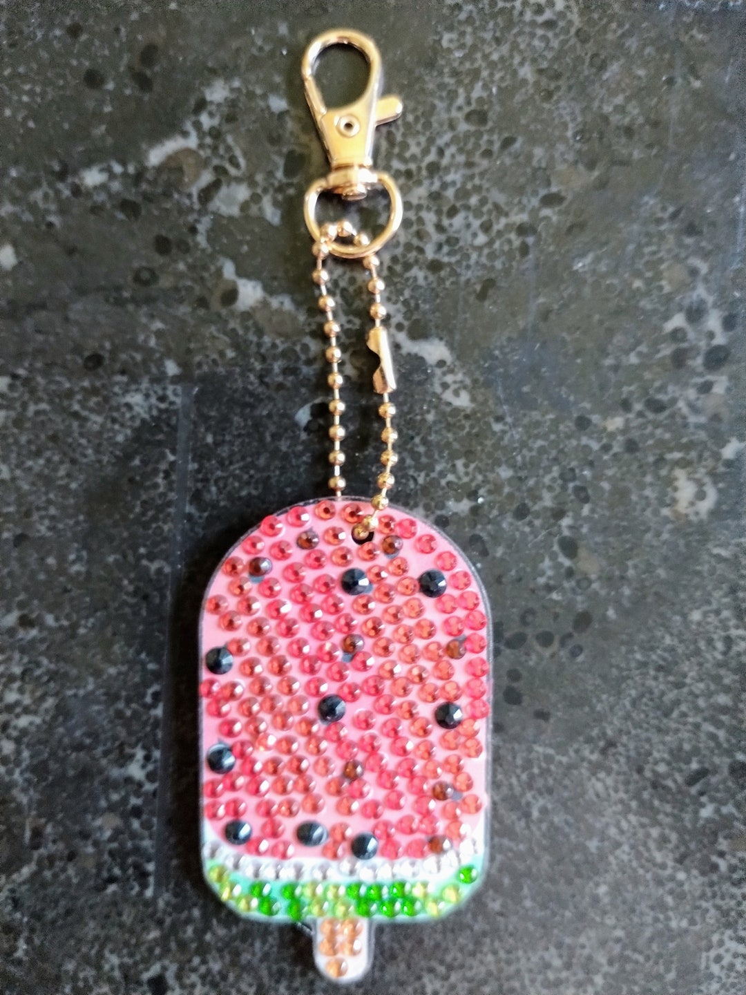 Beaded Ice Cream Bar Keychain Completed Diamond Painting - Etsy