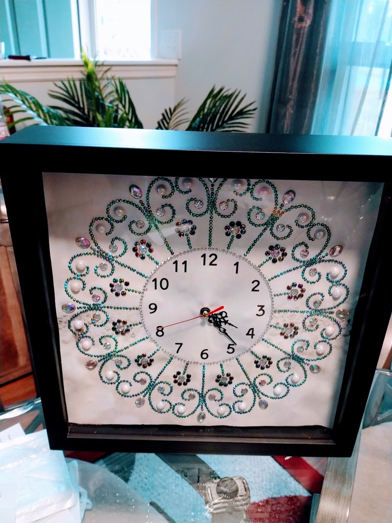 Completed Diamond Painting Clock - Etsy