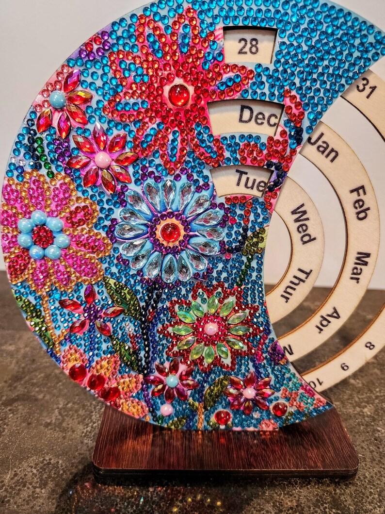 Rotating Calendar Completed Diamond Painting - Etsy