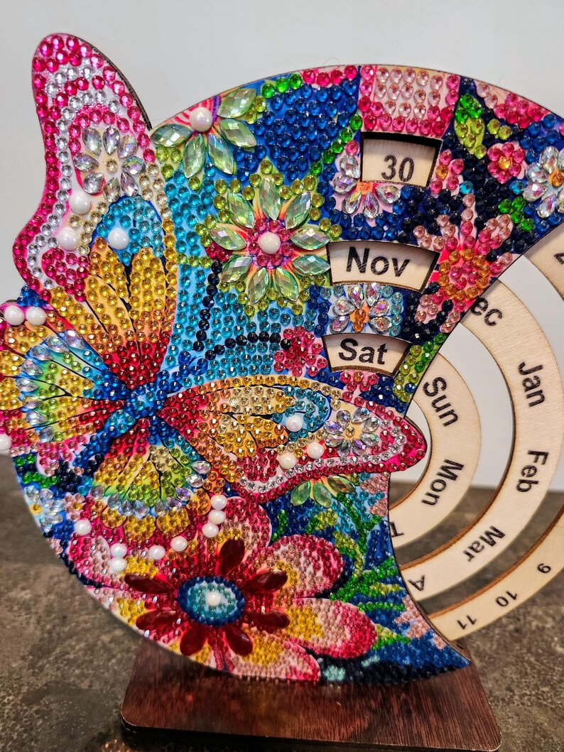Rotating Calendar Completed Diamond Painting - Etsy