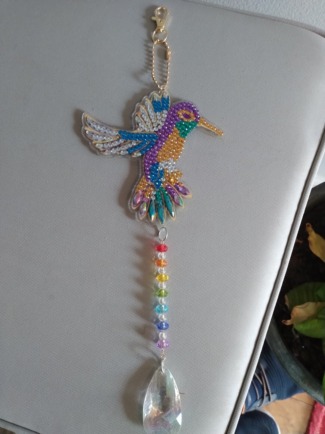 Hummingbird Suncatcher/keychain - Etsy