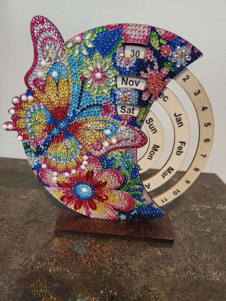 Rotating Calendar Completed Diamond Painting - Etsy