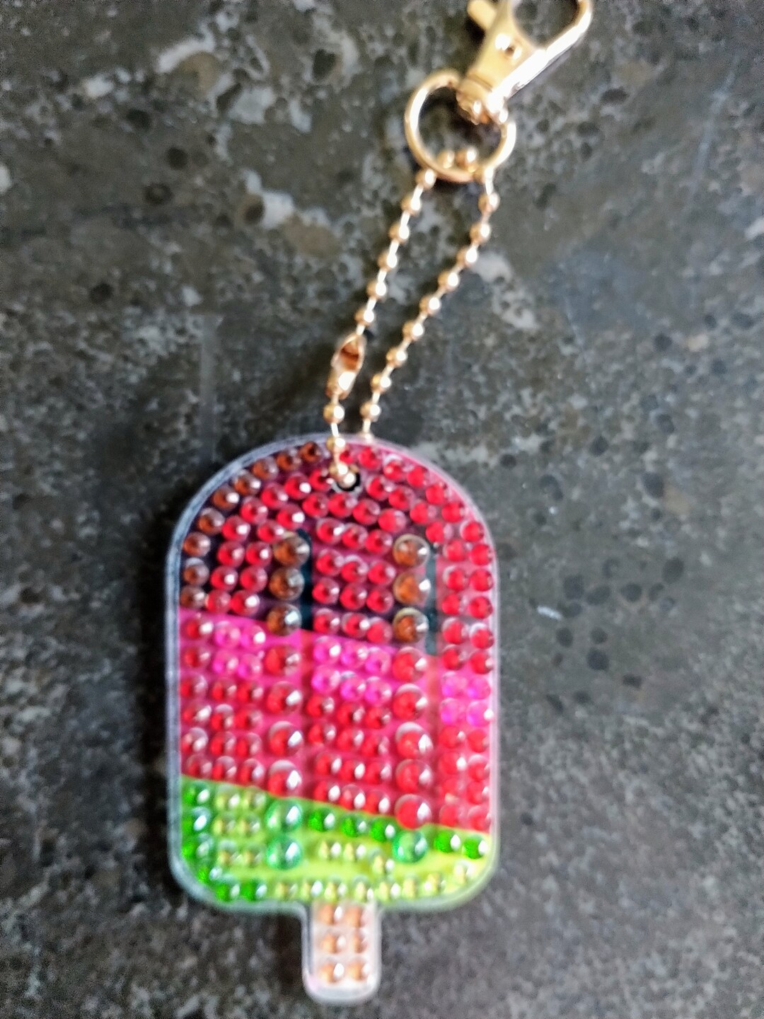 Beaded Ice Cream Bar Keychain Completed Diamond Painting - Etsy