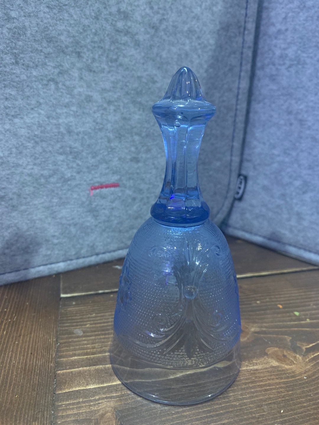 Vintage Blue Glass Bell Flowers - Etsy